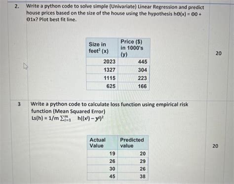 Solved Write A Python Code To Solve Simple Univariate