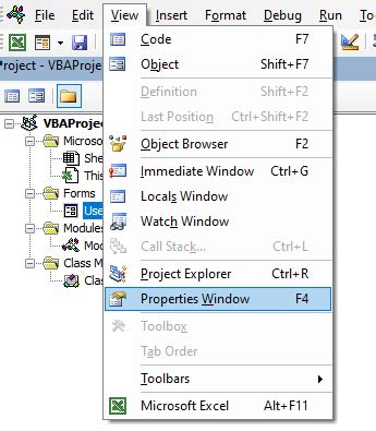 VBA Visual Basic Editor
