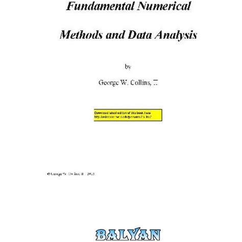 خرید و قیمت دانلود کتاب Fundamental Numerical Methods And Data Analysis