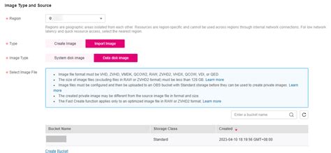 Creating A Data Disk Image From An External Image File Image Management Service User Guide
