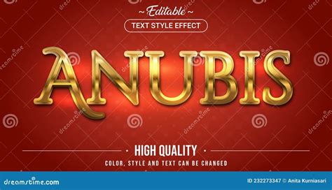 Editable Text Style Effect Anubis Theme Style Stock Vector Illustration Of Brand Decoration