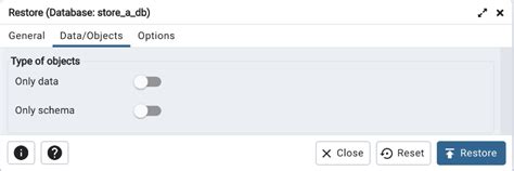 restore dialog — pgadmin 4 6 21 documentation