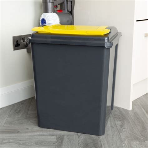 Wham 50l Set Of 3 Recycling Bins With Red Green And Yellow Lids Dunelm