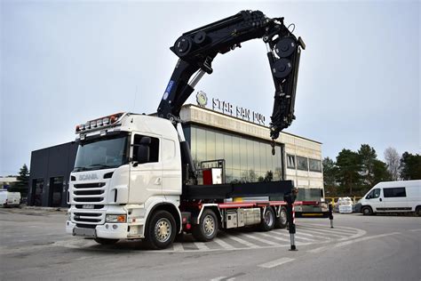 Scania R440 8x2 Hmf 8520 Fly Jib Hds 35 Metrów Żuraw Crane Kran Scania R 440 8x2 Hmf 8520