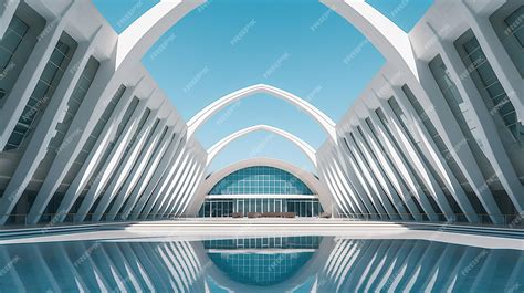 Produzca Una Imagen Arquitectónica Con Una Estructura Moderna Con Un