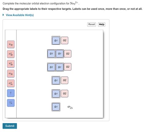 Solved Complete The Molecular Orbital Electron Configuration