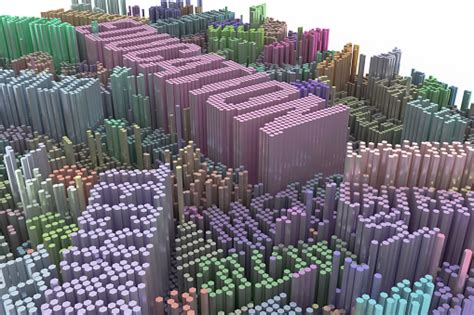 화려한 3d 렌더링입니다 배경 추상 모양 구성 디자인 그래픽 리소스에 대 한 기하학적 구조 블록 0명에 대한 스톡 사진 및 기타 이미지 Istock