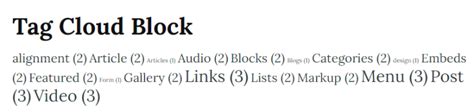 Tag Cloud Block Documentation WordPress Org Tag Cloud Block Documentation WordPress Org