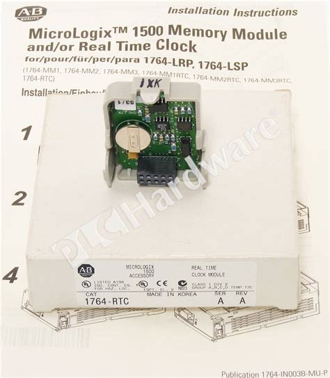 Plc Hardware Allen Bradley 1764 Rtc Micrologix 1500 Real Time Clock Module