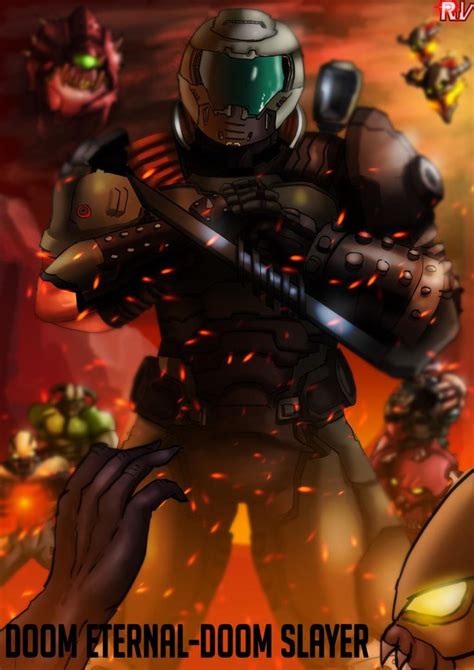 Doom Eternal Doom Slayer By Ruvkun On Deviantart Slayer Doom