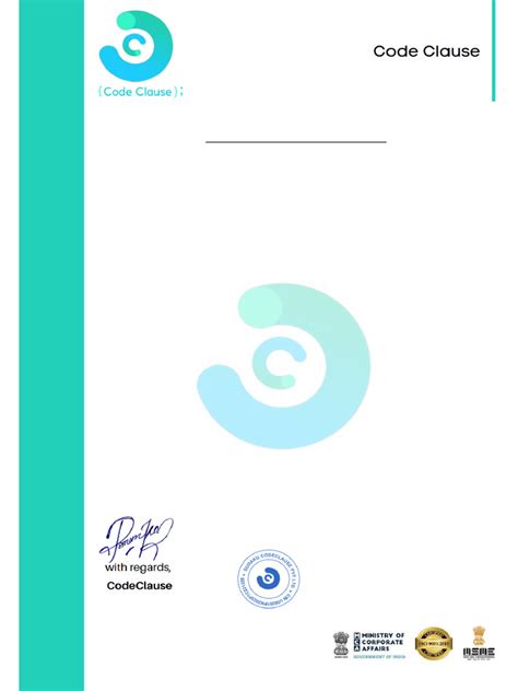 Codeclause Internship Completion Certificate Pdf