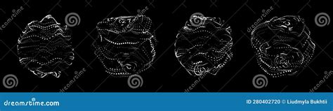 Abstract Black Sci Fi Sphere With Particles And Lines Technology Network Connection On World