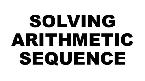Assignment 1 Arithmetic Sequence 10 Earthpptx