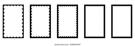 Scallop Stories Frames Set Zigzag Wavy Stock Vector Royalty Free 2488329537 Shutterstock