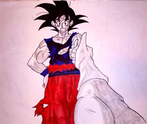Goku And Vegeta Gives Each Other A Thumbs Up By Darkfirepower On Deviantart