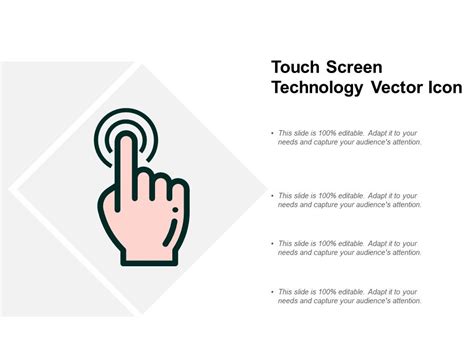 Touch Screen Technology Vector Icon Ppt PowerPoint Presentation Pictures Clipart Images