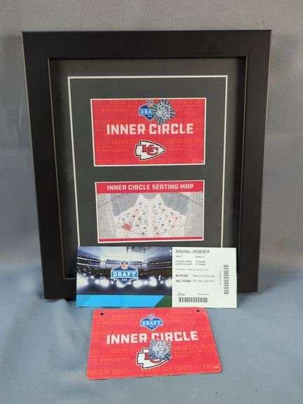 Nfl Draft 2018 Inner Circle Seating Map Framed Matted Under Glass 12 5 X 11 And General