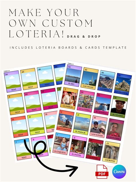 Build Your Own Loteria Drag And Drop Loteria Cards And Boards Template