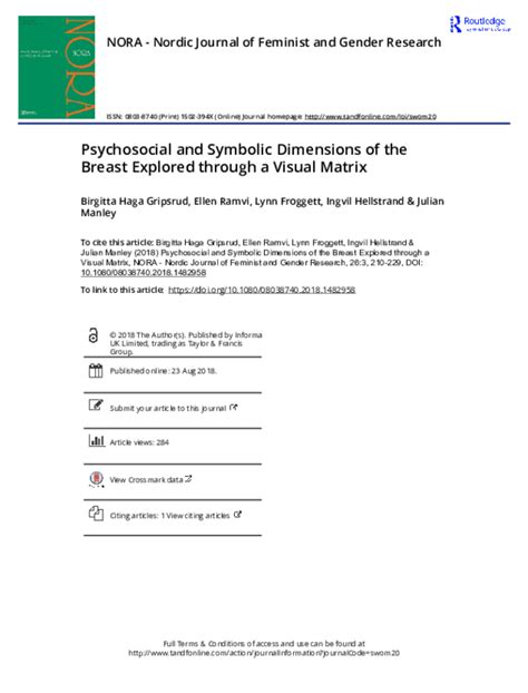 pdf psychosocial and symbolic dimensions of the breast explored