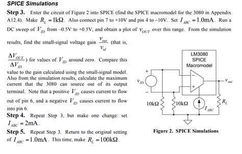 Solved Spice Simulations Step 3 Enter The Circuit Of Figure