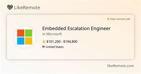 📩 Embedded Escalation Engineer At 🏢 Microsoft Salary 💰101200