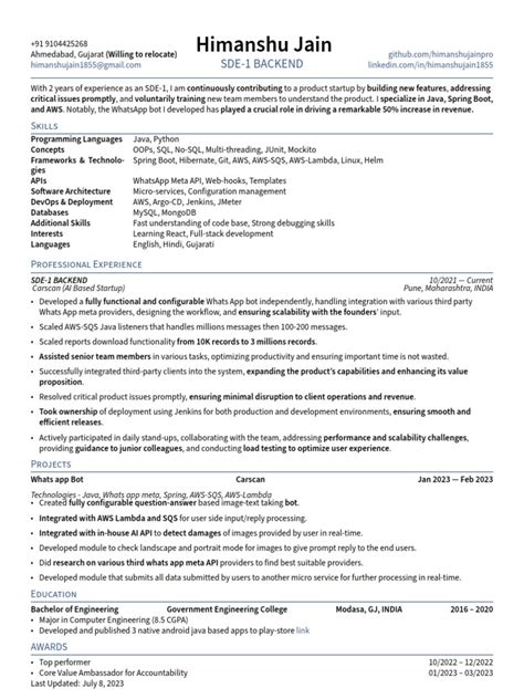 himanshu jain resume pdf