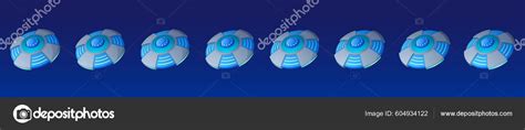 Flying Ufo Saucer Animation Sprite Sheet Effect Alien Spaceship Sequence Stock Vector Image By