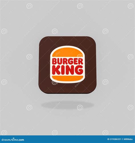 Burger King App Icon On Flat Gray Background Editorial Photo Illustration Of People Isolated