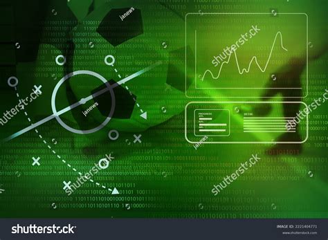 Football Data Analytics Soccer Manager Tactics Stock Illustration