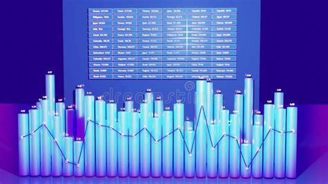 Abstract Dashboard With Statistics Infographics Columns And Graphs