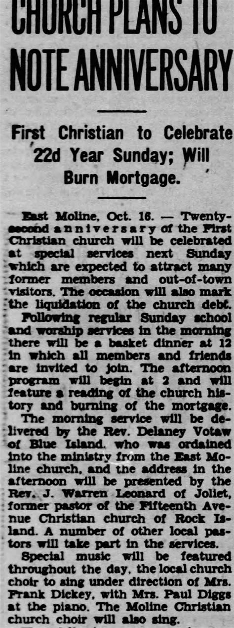 Article In The Dispatch Moline Il On 16 Oct 1941 ™