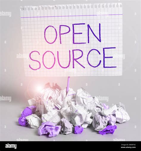 Text Sign Showing Open Source Business Idea Denoting Software Which
