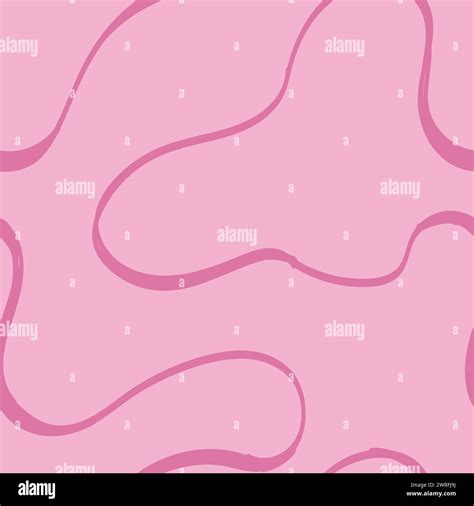 Seamless Abstract Pattern With Squiggles And Scribbles Weaved Curved Lines Chaotic Ink
