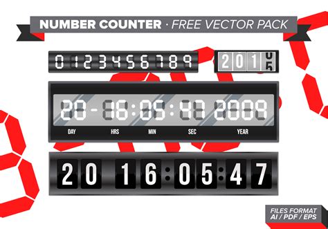 Number Counter Free Vector Pack Download Free Vectors Clipart Graphics Vector Art