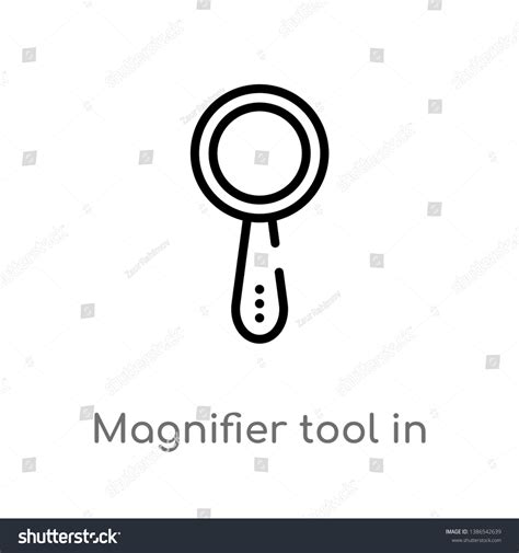 Magnifier Tool Vertical Position Interface Vector Stock Vector Royalty