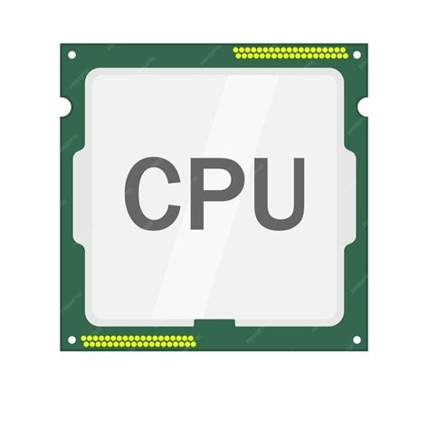 premium vector cpu smart microchip vector in flat design