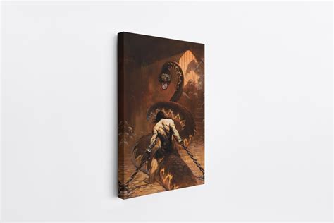 chained mini wrap around canvas art frazetta art museum