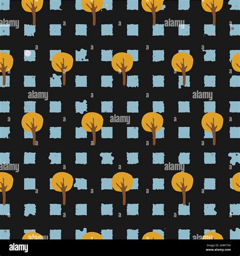 Seamless Smale Sized Tree Pattern Vector Illustration Stock Vector Image Art Alamy