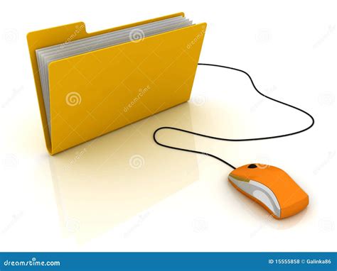 folder with computer mouse stock illustration illustration of