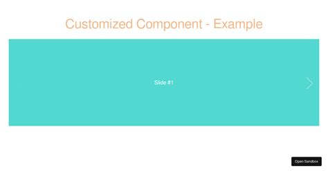 Customized Component Example Codesandbox