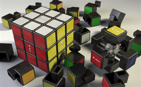 Render Rubiks Cube With Center Orientation Markers Product Design