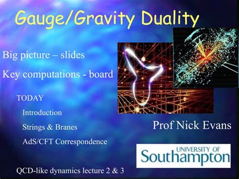 Gaugegravity Duality Qcd Like Dynamics Ppt