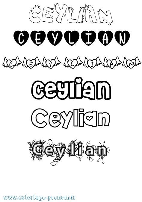 Coloriage Du Pr Nom Ceylian Imprimer Ou T L Charger Facilement