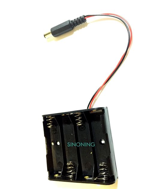 Pcs Plastic Battery Holder Storage Box Case For X AA Battery With DC Plug For Arduino