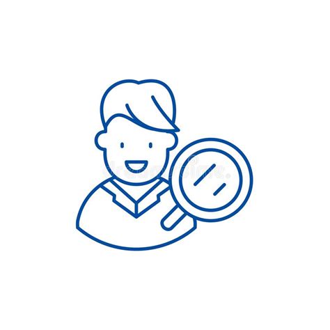 Target Audience Line Icon Concept Target Audience Flat Vector Symbol Sign Outline