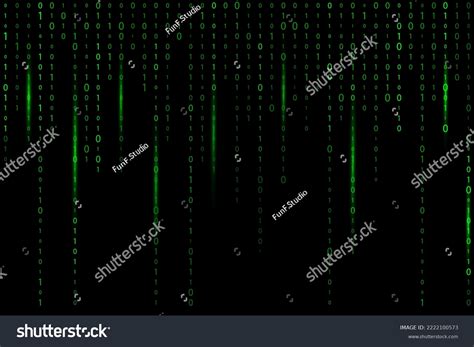 abstract matrix green binary computer code stock vector royalty free