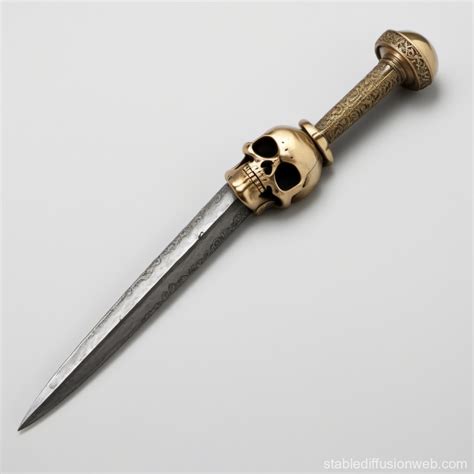 Dagger With A Pommel In The Shape Of A Smiling Skull Prompts Stable Diffusion Online