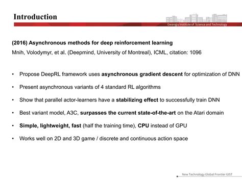 181123 Asynchronous Method For Deep Reinforcement Learning Seunghyeok