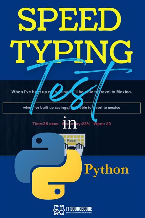 Python Speed Typing Test With Free Source Code Speed Typing Coding