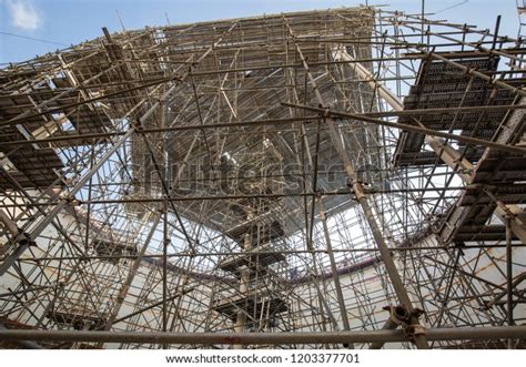Construction Workers Installing Scaffolding Storage Tank Stock Photo 1203377701 Shutterstock